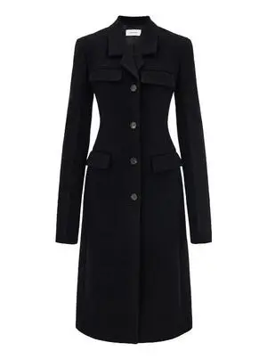 FERRAGAMO Fitted Single-breasted Coat - Black