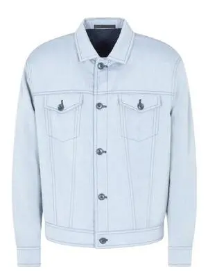 Giorgio Armani Silk Canvas Blouson - Blue