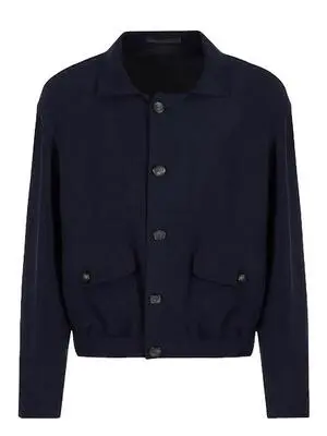 Giorgio Armani Cupro Blouson - Blue