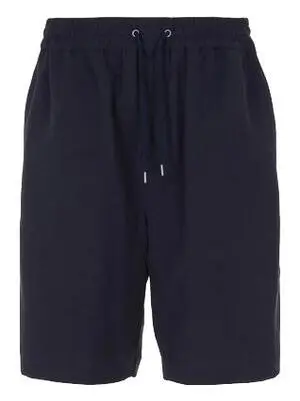Giorgio Armani Lyocell And Cotton Bermuda Shorts - Navy