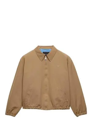 Prada Poplin Full-zip Shirt Jacket - F04os Sughero Celeste