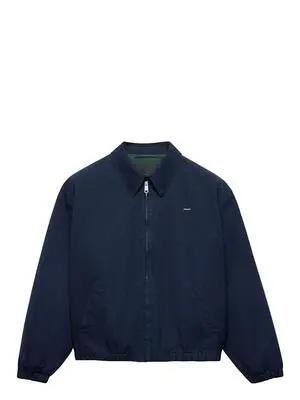Prada Poplin Full-zip Shirt Jacket - F0kdb Blu Biliardo