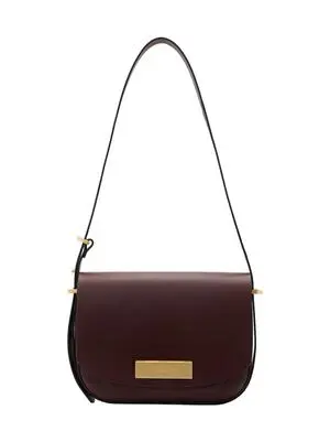 ALLSAINTS Etta Leather Satchel - Dark Red