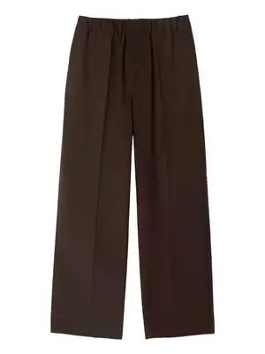 Sandro Elastic-waist Pleated Trousers - Brown