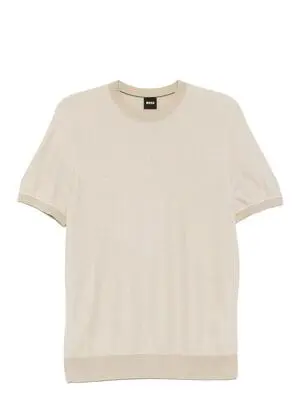 BOSS Knitted T-shirt - Neutrals