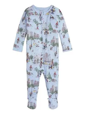 Ralph Lauren Bear Print Cotton Footie - Nyc School Baby Boy Bear