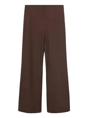 MANGO Flat-Front Straight-Leg Trousers