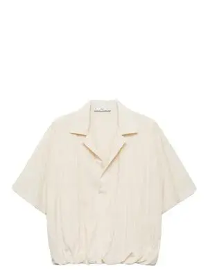 Mango Puffed Cropped Shirt - Vanilla