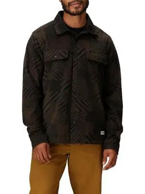 MARMOT Felton Long Sleeve Fleece Snap-up Shirt - Black Patchwork