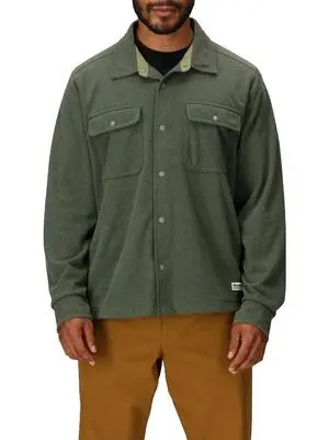 MARMOT Felton Long Sleeve Fleece Snap-up Shirt - Olive Grove Heather