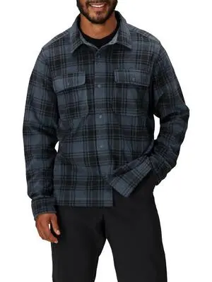 MARMOT Felton Long Sleeve Fleece Snap-up Shirt - Thunderhead Plaid