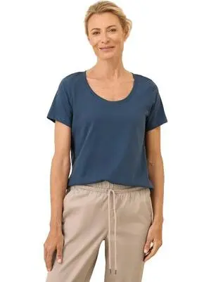 PACT Organic Cotton Softspun Scoop Neck Tee - French Navy