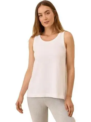 PACT Luxe Stretch Jersey Swing Tank White