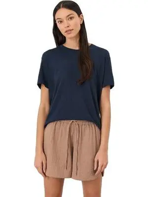 PACT Organic Cotton Featherweight Slub Relaxed Tee Navy