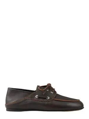 Sandro Leather Loafers - Brown