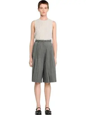 Sandro Pleated Long Shorts - Grey