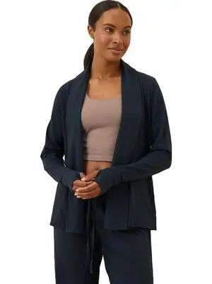 PACT Luxe Essential Swing Cardigan Midnight Blue