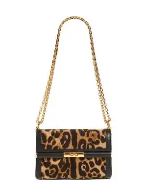 Dolce & Gabbana Mini Marlene City Leopard Print Shoulder Bag - 89738 Leo/nero