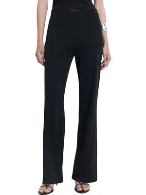MANGO Straight Leg Pull-On Pants