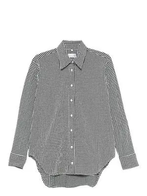 Hunza G Checkered Oversized Shirt - Black