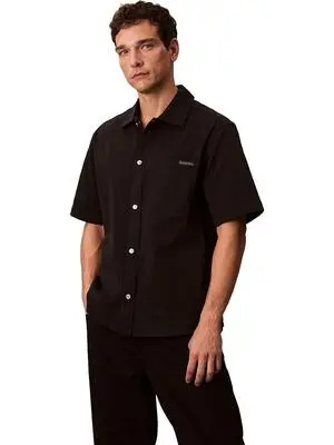 Calvin Klein Utility Relaxed Button-down Shirt - Black