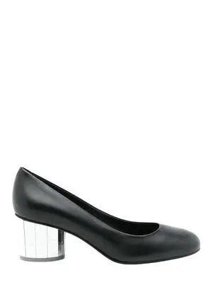 FERRAGAMO Leather Slip-on Pumps - Black