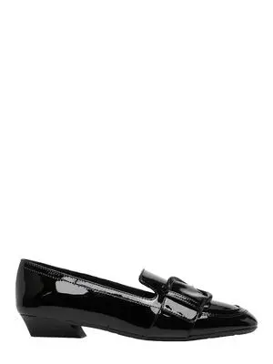 FERRAGAMO Buckle-detail Leather Loafers - Black