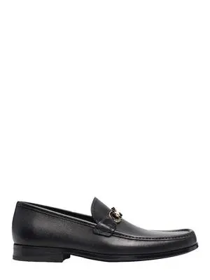 FERRAGAMO Ornament Slip-on Loafer - Black