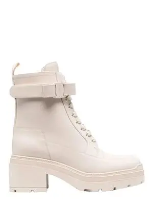 FERRAGAMO Ankle Bootie - White