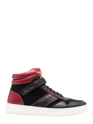 FERRAGAMO Gancini High-top Sneakers - Red