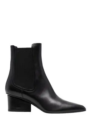 FERRAGAMO Logo-embossed Heel Chelsea Boots - Black