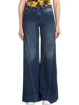 Versace Wide-leg Denim Jeans - Indigo
