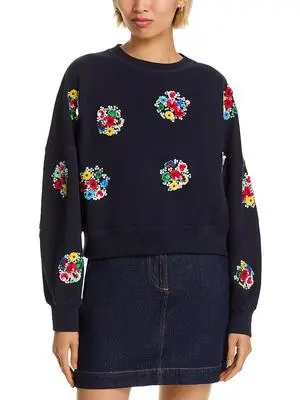 Essentiel Antwerp Itro Embroidered Sweatshirt - Navy