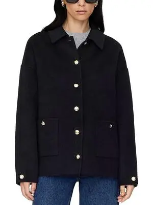 ANINE BING Luca Wool Cashmere Jacket - Black