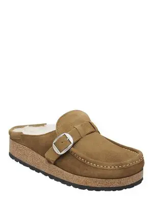 BIRKENSTOCK Buckley Shearling Clogs - Dark Tea