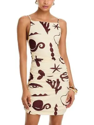 CALA DE LA CRUZ Kai Printed Dress - Cairoivory