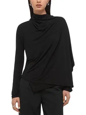 Helmut Lang Scarf Cardigan Top - Black