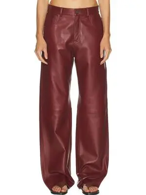 HAIKURE Bonnie Leather Pant - Cherry