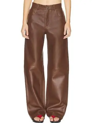 HAIKURE Bonnie Leather Pant - Chocolate