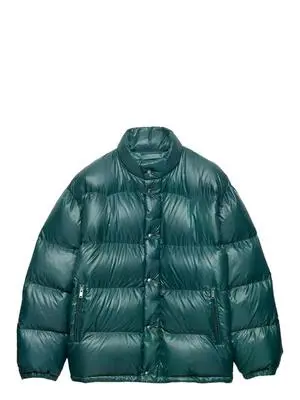 Prada Triangle-logo Padded Jacket - Green