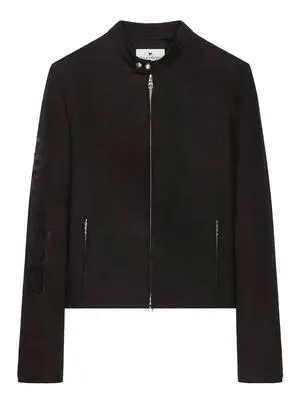 COURREGES Zip-up Bomber Jacket - Black