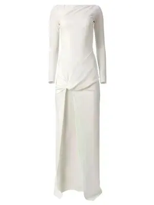 MOOS STUDIO Flow Knot-Front Side-Slit Maxi Dress