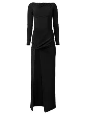 MOOS STUDIO Midnight Icon Long-sleeve Maxi Dress - Black
