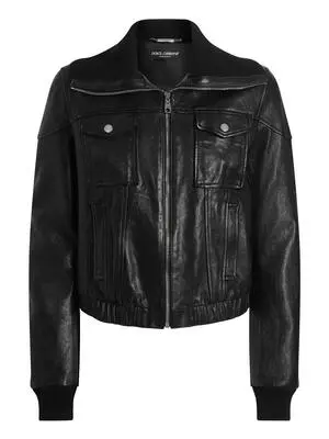 Dolce & Gabbana Nappa Leather Jacket - Black