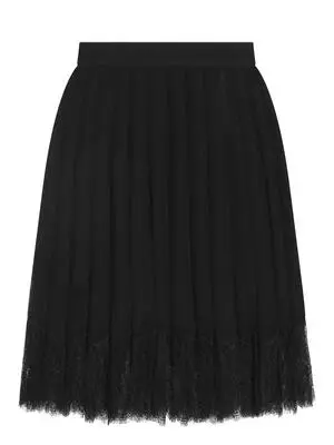 Dolce & Gabbana Pleated Chiffon Mini Skirt - Black