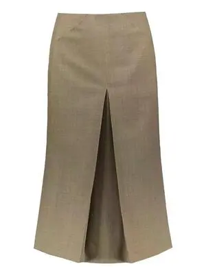 YVES SALOMON Wool Split Skirt