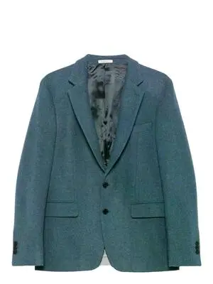 FURSAC Virgin Wool Single-breasted Blazer - Blue