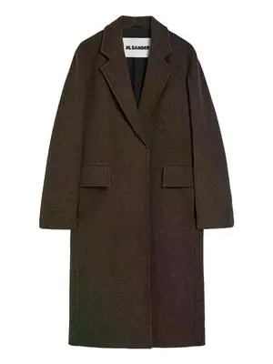 JIL SANDER Mélange-effect Coat - Brown