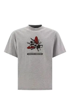RAYON VERT Insect-motif Atom T-shirt - Grey