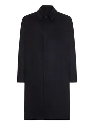 LARDINI Single-breasted Cashmere Overcoat - Black